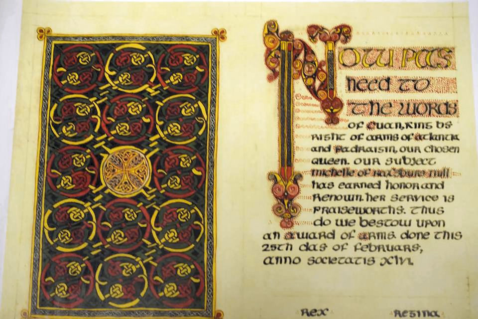 AS Celtic scroll | The Æthelmearc Gazette