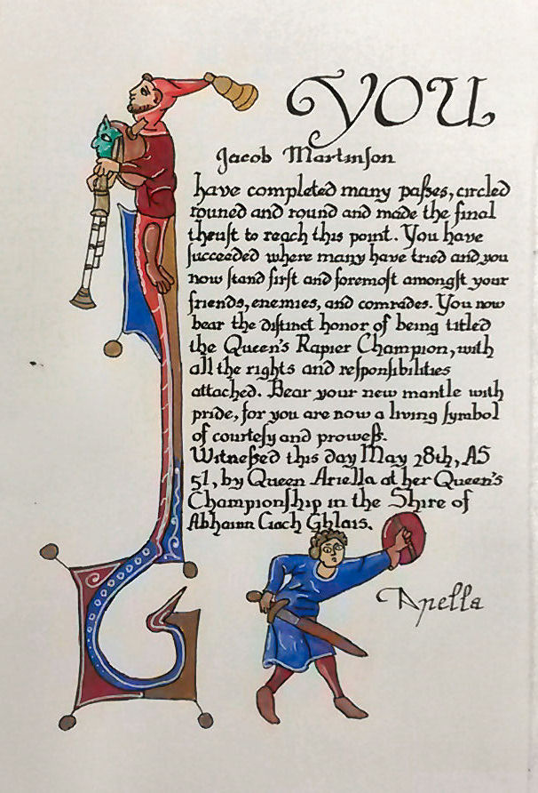 Court Report: Queen’s Rapier Championship | The Æthelmearc Gazette